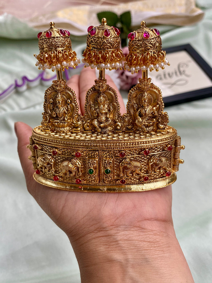 Premium Antique Traditional Kumkum box – Daivik.in
