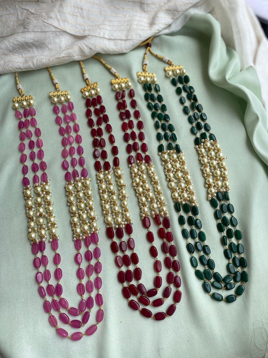 Pearl Maala In 3 colours – Daivik.in