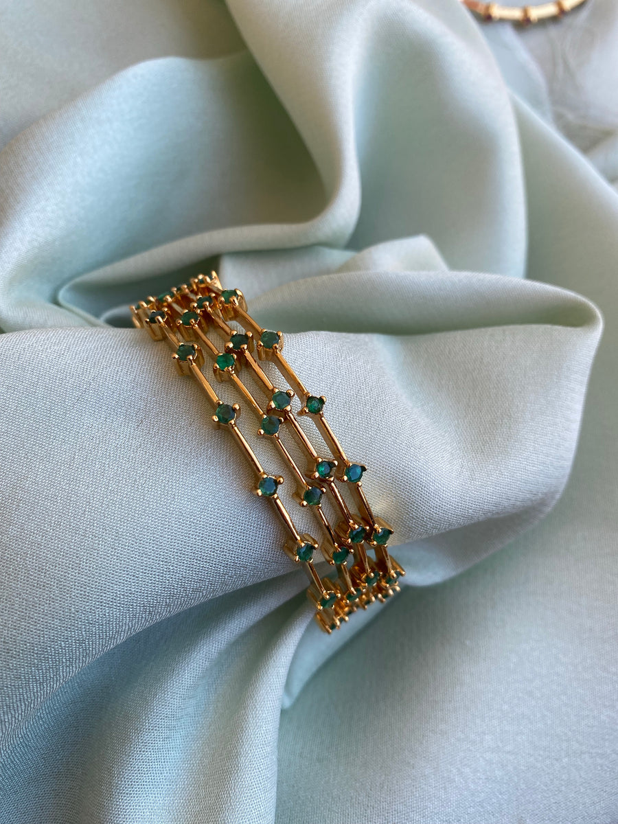 Set of 4 green bangles – Daivik.in